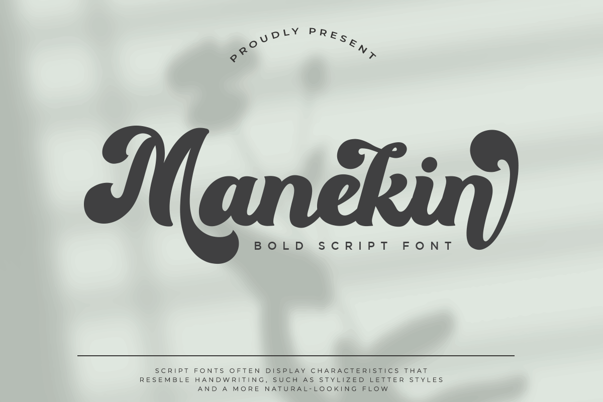 Manekin-Bold Script Font